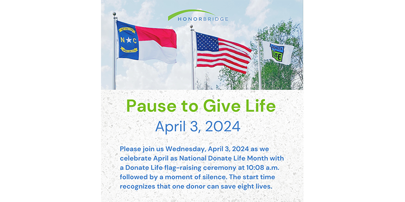 Donate Life Flag Raising Ceremony